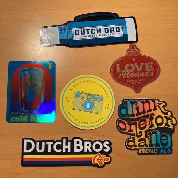 Dutch Bros | Design | Rare Hard To Find Dutch Bros Stickers Lot Of 6 ...